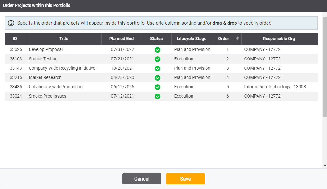 Improvements made to the Portfolio View – Knowledge Base