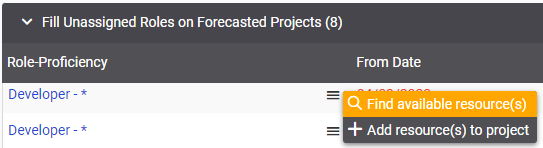 Improved Fill Unassigned Roles feature on the Resource Manager dashboard – Knowledge Base