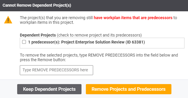 Improved messaging when deleting inter-project dependencies – Knowledge Base